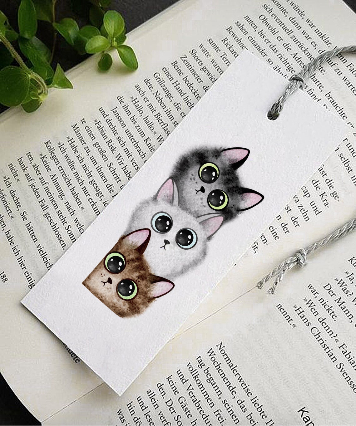Cat Bookmark, Printable Bookmark, Cat Lover Gift, Watercolor Cat ...