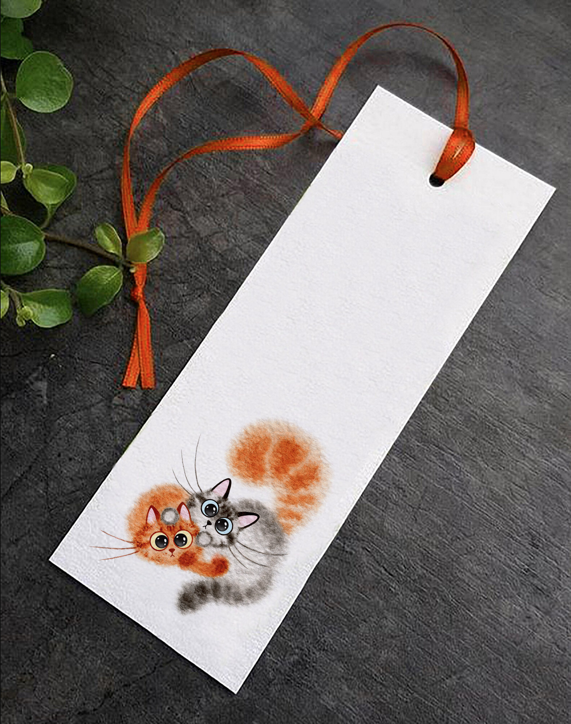 Cat Bookmark, Printable Bookmark, Cat Lover Gift, Watercolor Cat ...