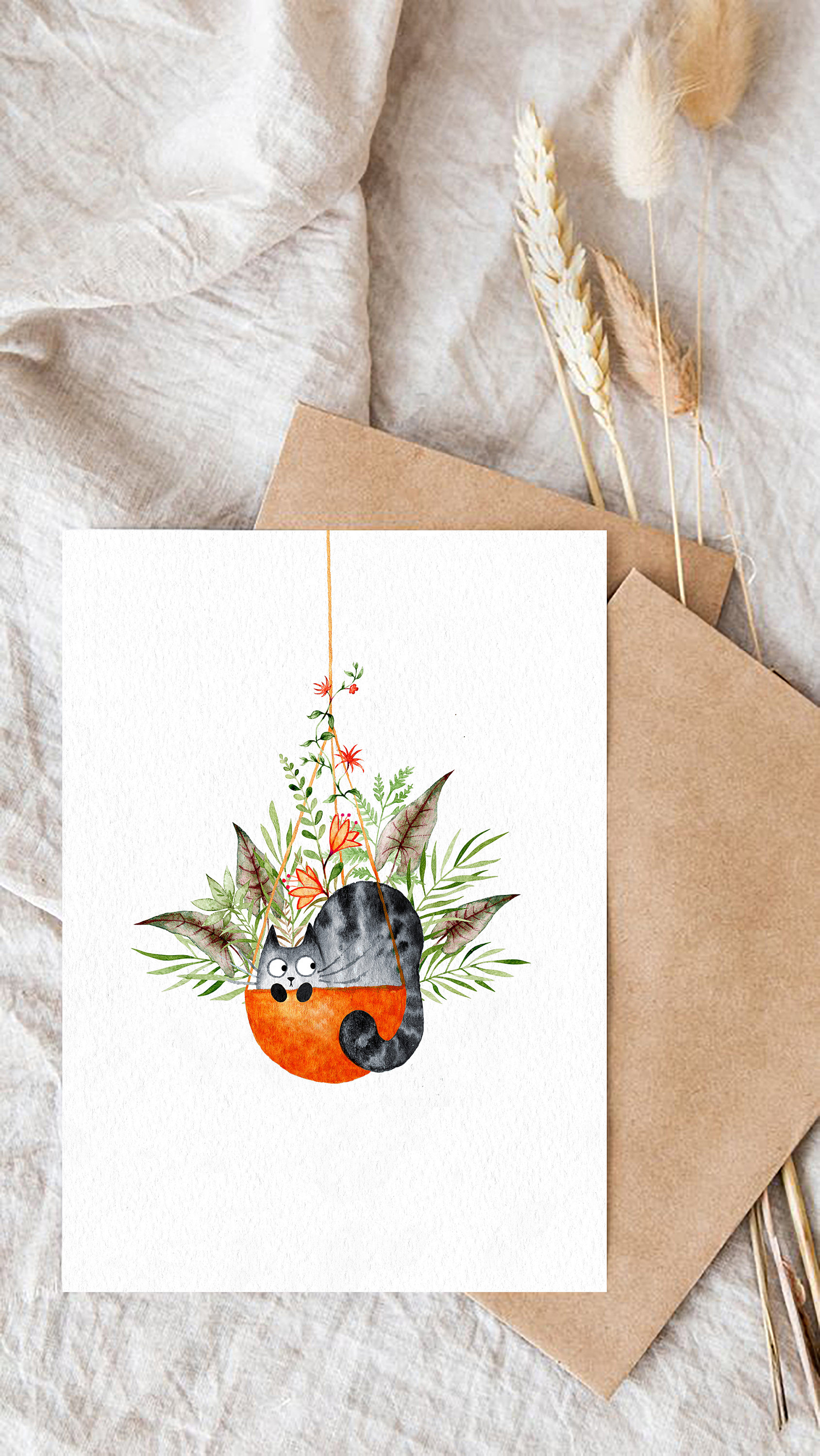 Cat Print Cat Decor Kids Room Wall Art Watercolor Painting | Etsy