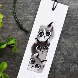 Cat Bookmark, Printable Bookmark, Cat Lover Gift, Watercolor Cat ...