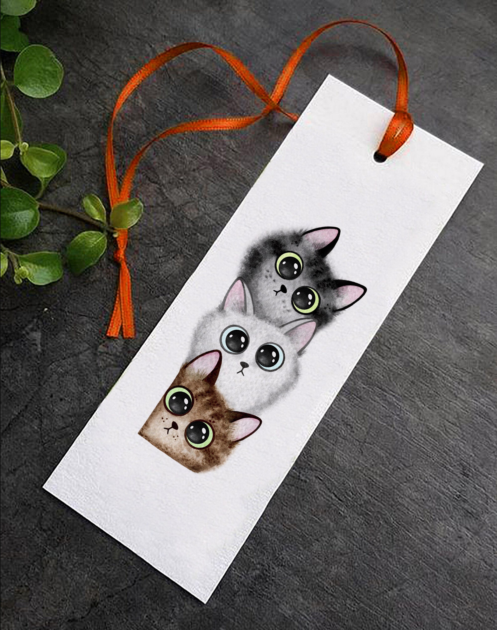 Cat Bookmark, Printable Bookmark, Cat Lover Gift, Watercolor Cat ...