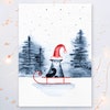 Christmas Cats, Printable Christmas Postcard Set, Funny Chonky Cats ...