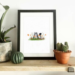 Cat Print, Cat Decor, Kids Room Wall Art, Watercolor Painting, Cat ...