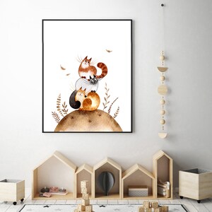 Cat Wall Art, Watercolor Cat Painting, Kitchen Poster, Kids Room Wall ...