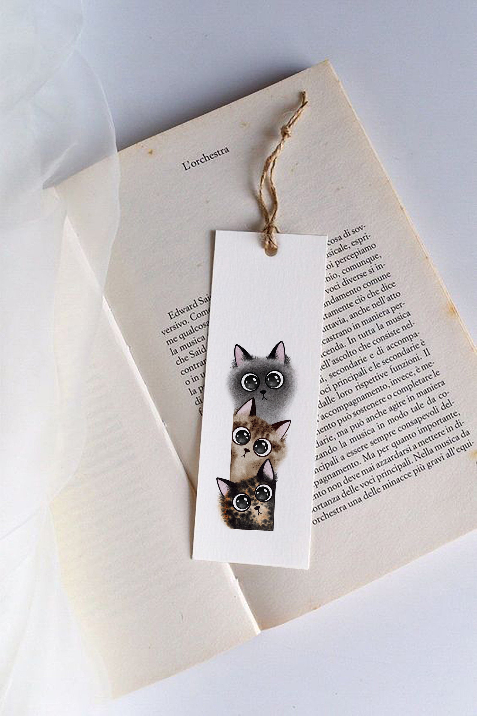 Cat Bookmark, Printable Bookmark, Cat Lover Gift, Watercolor Cat ...