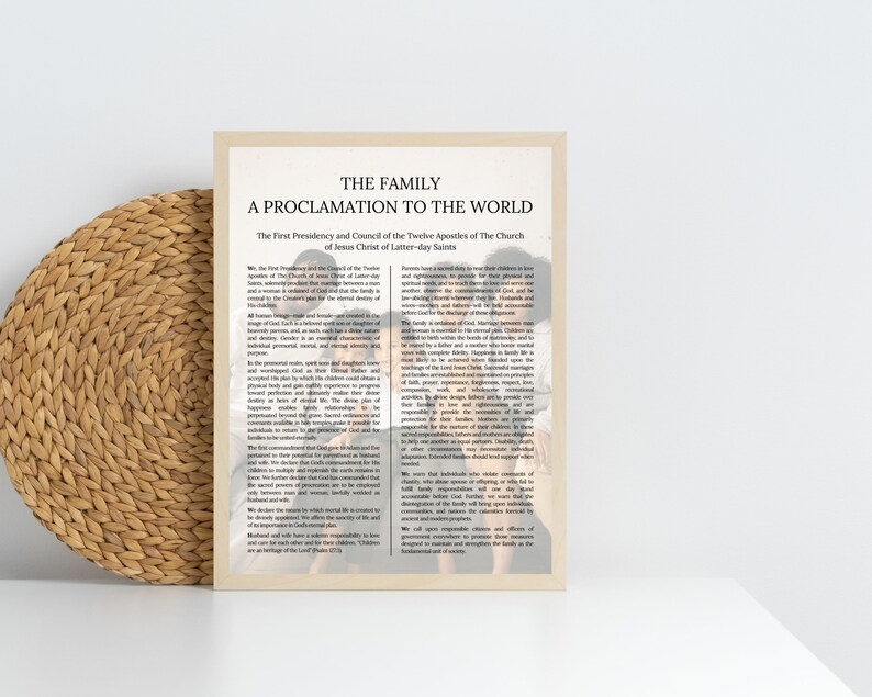 Custom Family Proclamation With Family Photo Background | Canva ...