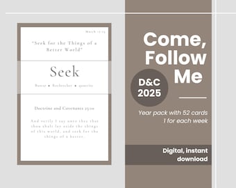 2025 *digital* Come Follow Me Cards (doctrine & Covenants) - Etsy