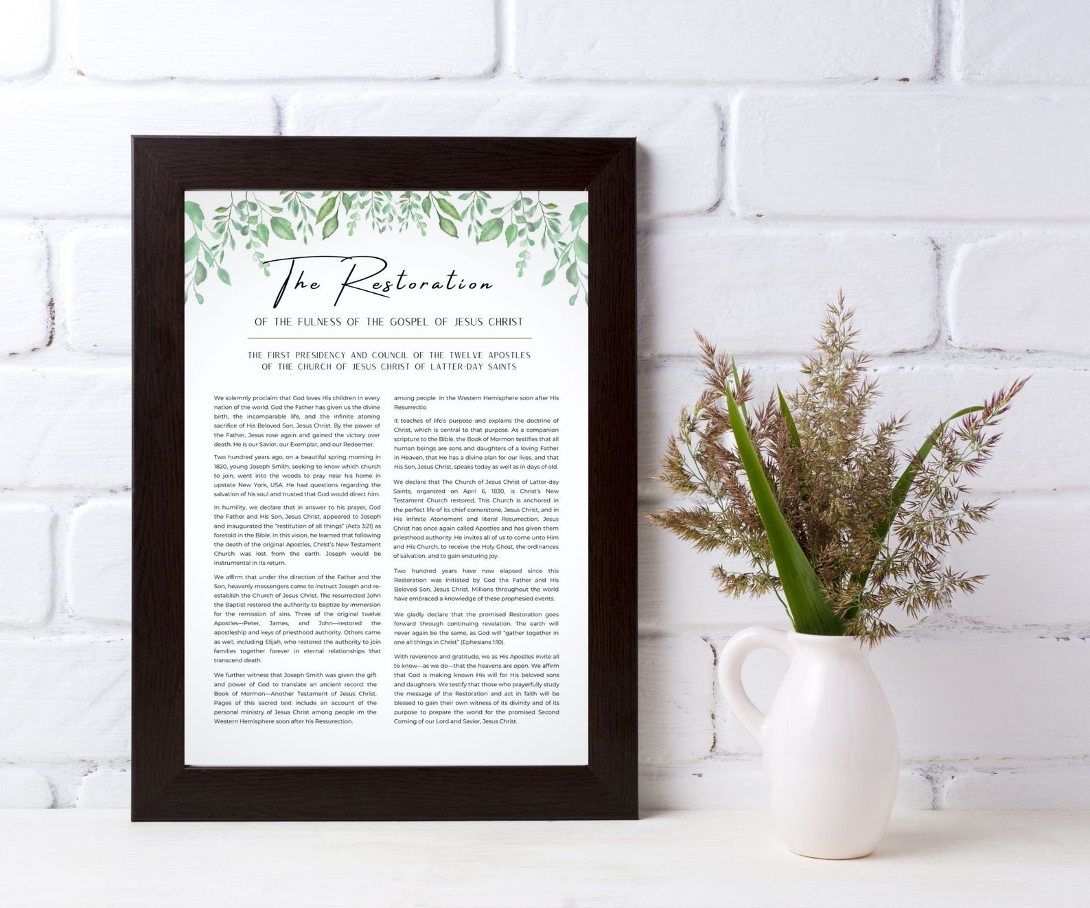 The Restoration | LDS Printable Download - Etsy