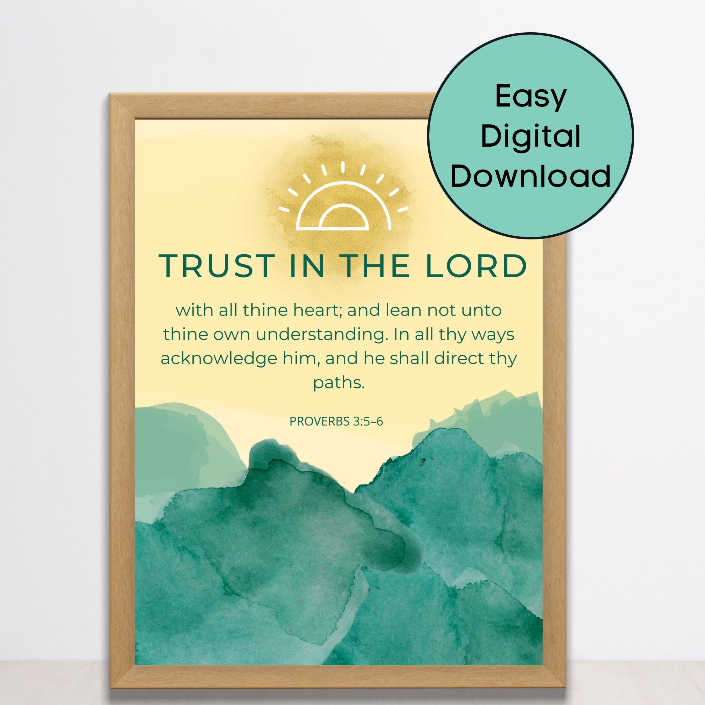 LDS Youth Printable Poster "trust in the Lord" | Digital Download - Etsy