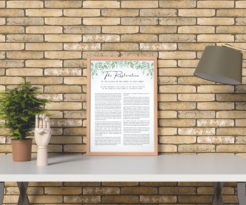 The Restoration LDS Printable Download - Etsy