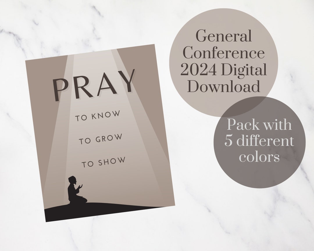 Pray to Know | 2024 General Conference | Digital Download - Etsy