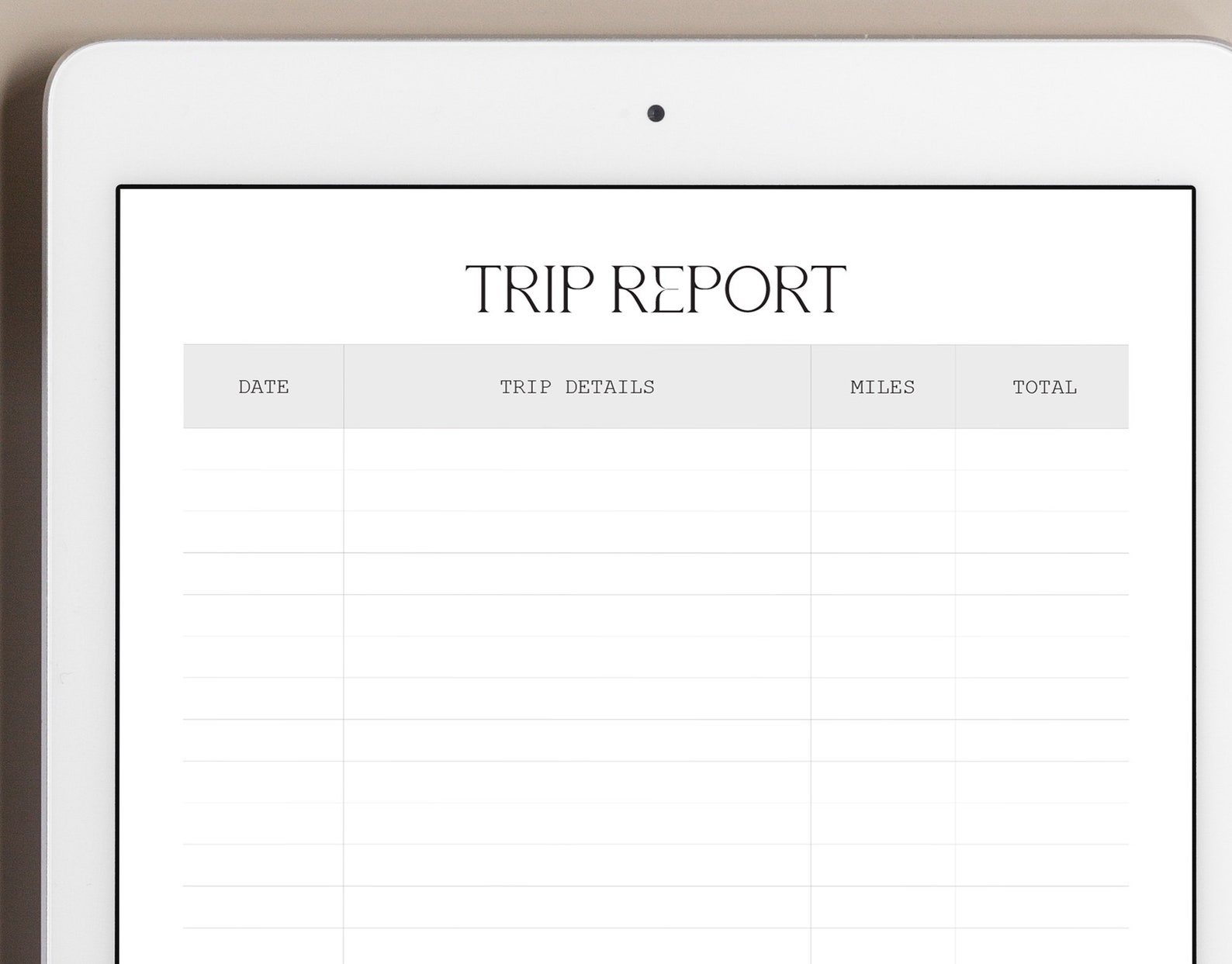TRIP REPORT Mileage Tracking Easy Print Out or Digital PDF Form for ...