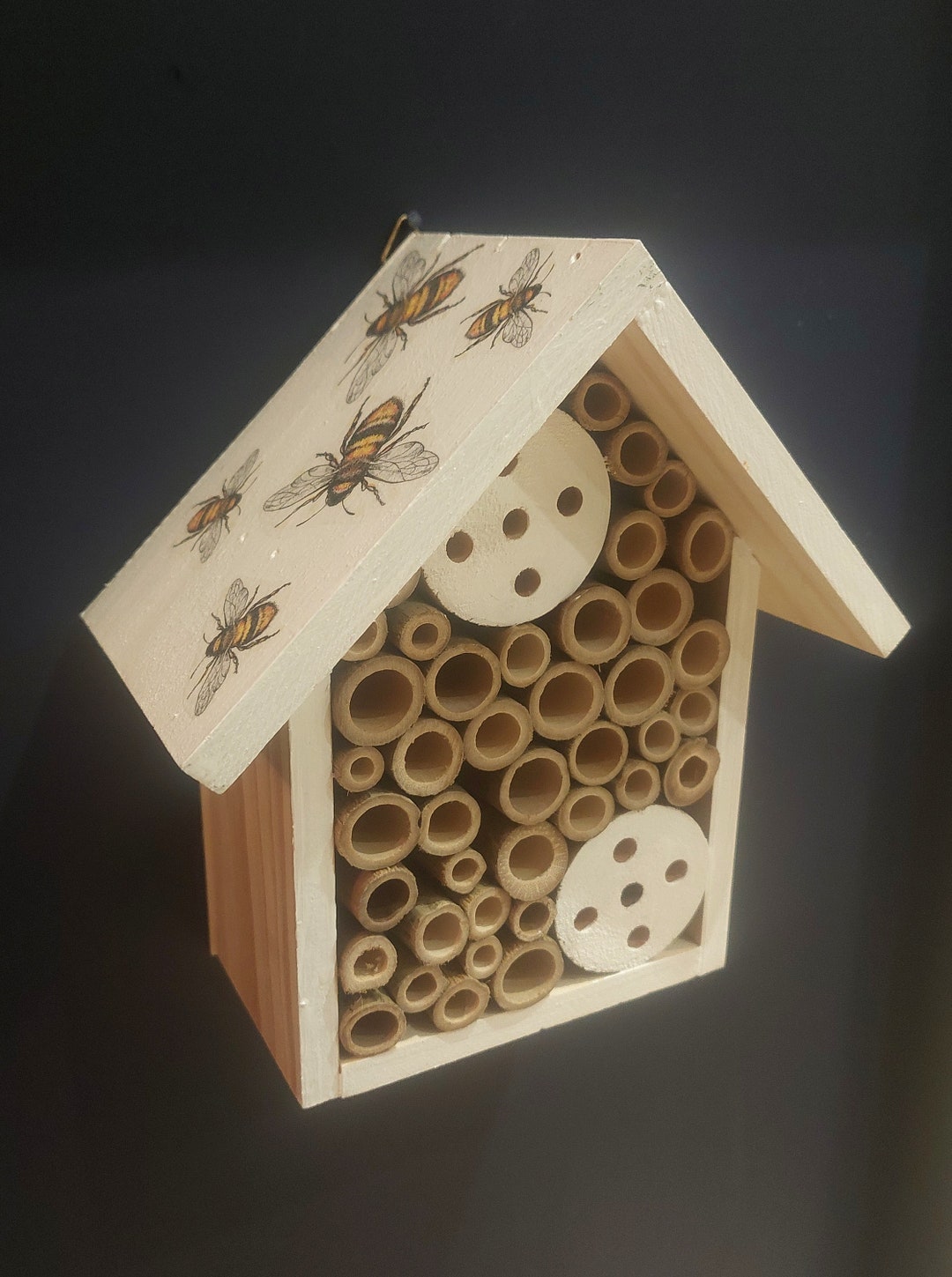 Bug House Insect Bee Hotel Decoupaged, Bee, Garden Gift Gardener Nature ...