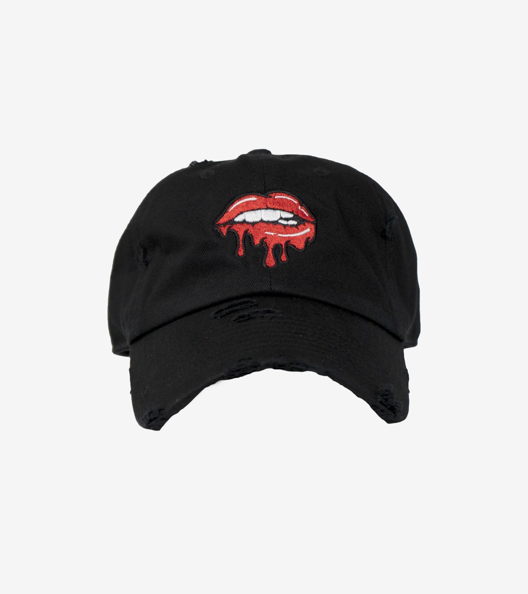 Sexy Lips Baseball Cap Distressed - Etsy UK