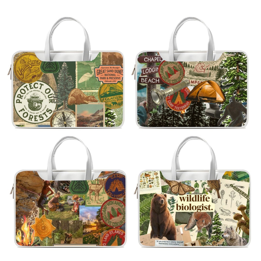 National Park Aesthetic Scrapbook Laptop Bag With Handle, Shoulder ...