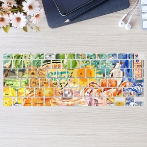 Cute Summer Pattern Scrapbook Keyboard Cover for MacBook Pro 13 14 16 ...