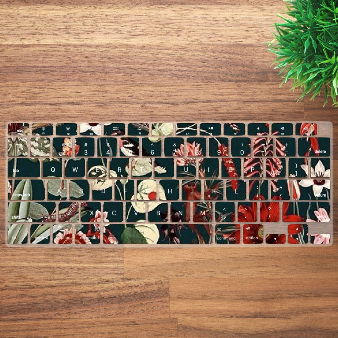 Botanical Art Print Aesthetic Keyboard Cover for MacBook Pro 13 14 16 ...