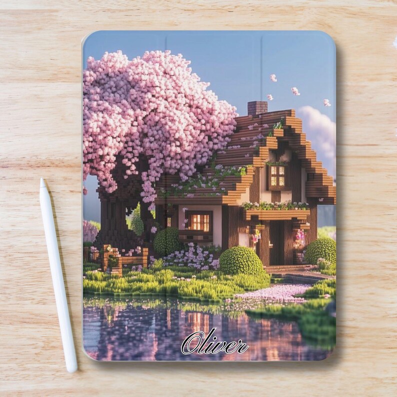 Personalized Gaming Pixel Art Aesthetic iPad Case W Pen Slot, Trifold ...
