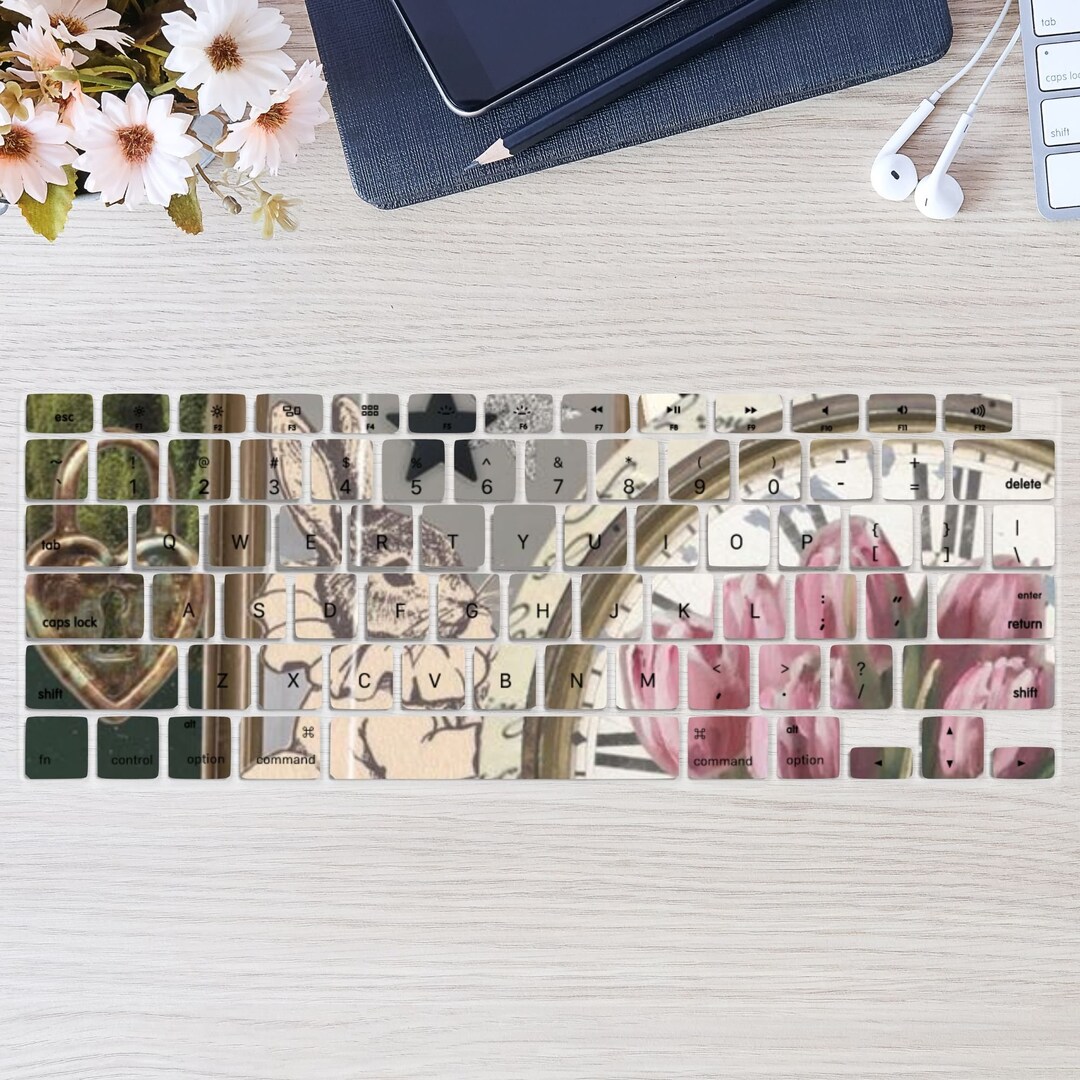 Cute Aesthetic Scrapbook Keyboard Cover for MacBook Pro 13 14 16 Inch ...