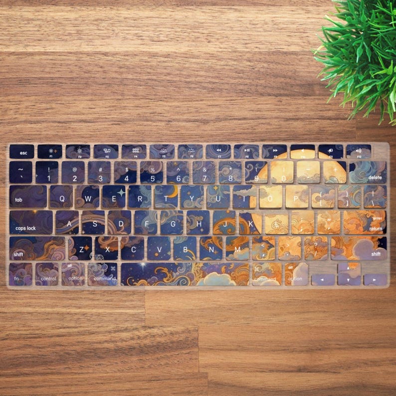 Moon Sun Celestial Art Aesthetic Keyboard Cover for MacBook Pro 13 14 ...