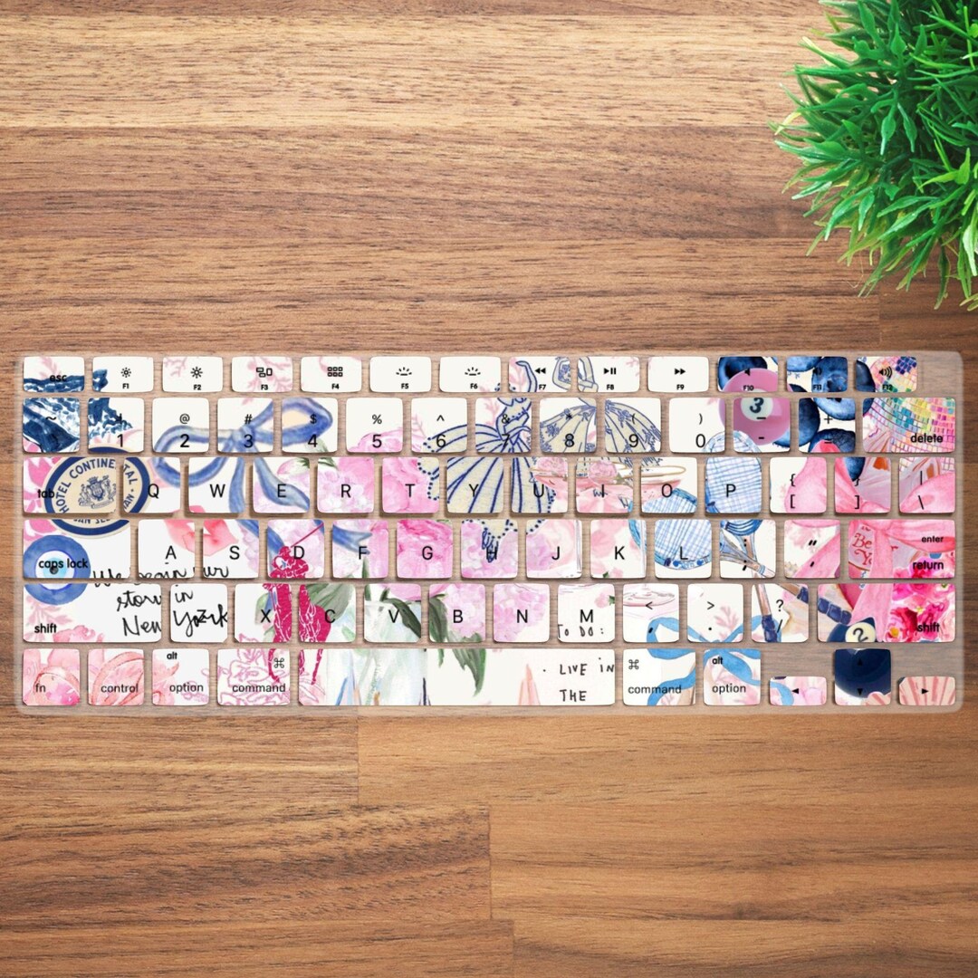 Cute Aesthetic Scrapbook Keyboard Cover for MacBook Pro 13 14 16 Inch ...