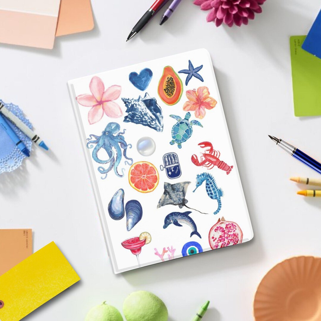 Cute Vibrant Pattern Aesthetic Scrapbook iPad Case for iPad Pro 13 12 ...