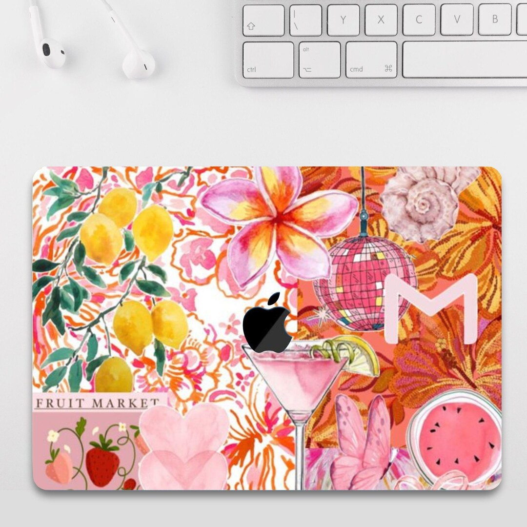 Cute Pink Theme Aesthetic Scrapbook MacBook Case for MacBook Air 15 13 ...