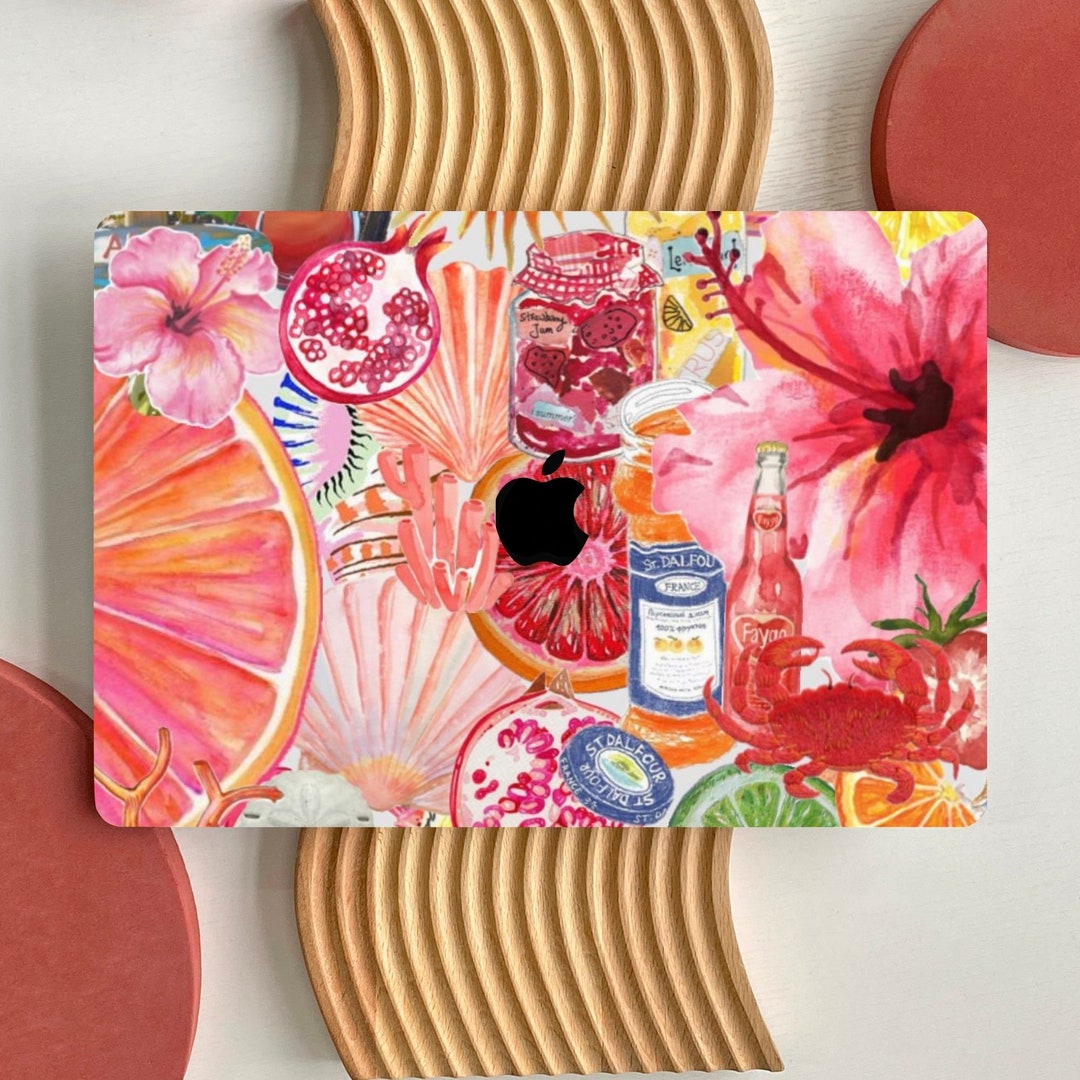 Floral Fruit Food Aesthetic Scrapbook MacBook Case for MacBook Air 15 ...