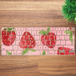 Cute Strawberry Aesthetic Keyboard Cover for MacBook Pro 13 14 16 Inch ...