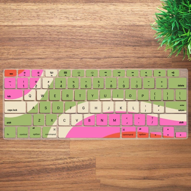 Cute Abstract Swirl Aesthetic Keyboard Cover for MacBook Pro 13 14 16 ...