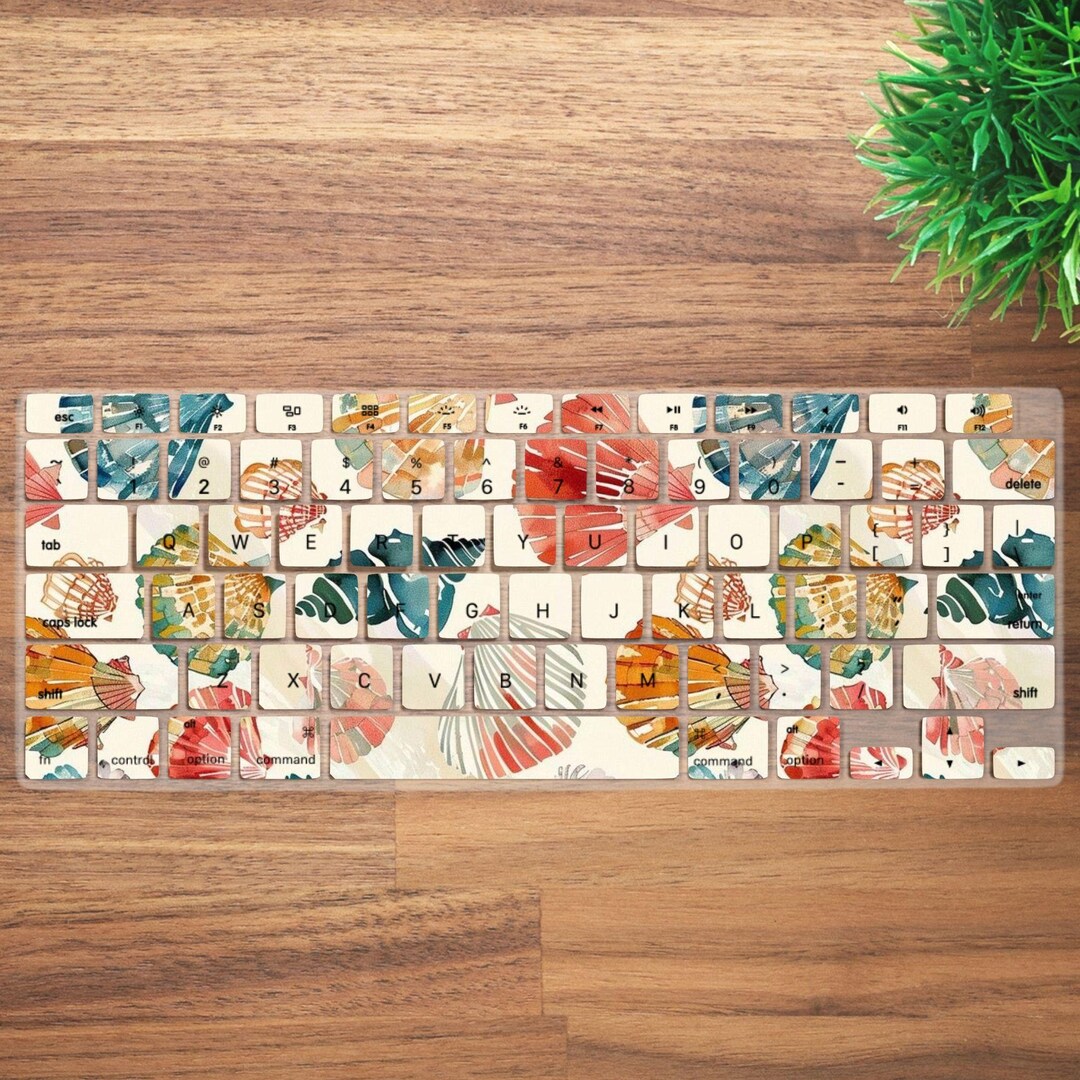 Cute Beachy Seashell Aesthetic Keyboard Cover for MacBook Pro 13 14 16 ...