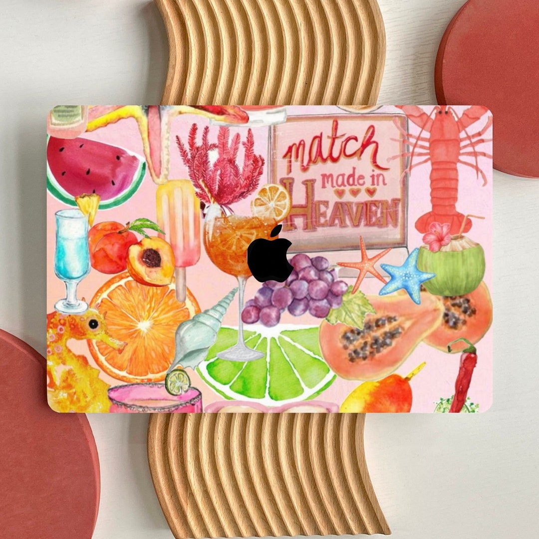 Cute Food & Drink Aesthetic Scrapbook MacBook Case for MacBook Air 15 ...