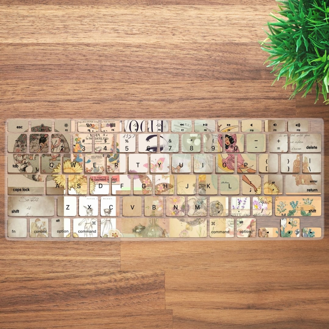 Cute Aesthetic Scrapbook Keyboard Cover for MacBook Pro 13 14 16 Inch ...