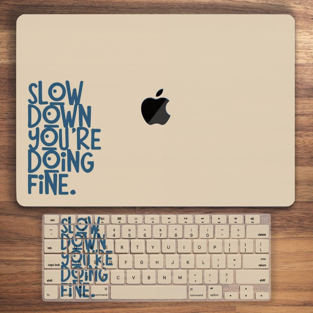 MacBook Case W Keyboard Cover, 2 in 1 Cute Beige Set for MacBook Air 13 ...