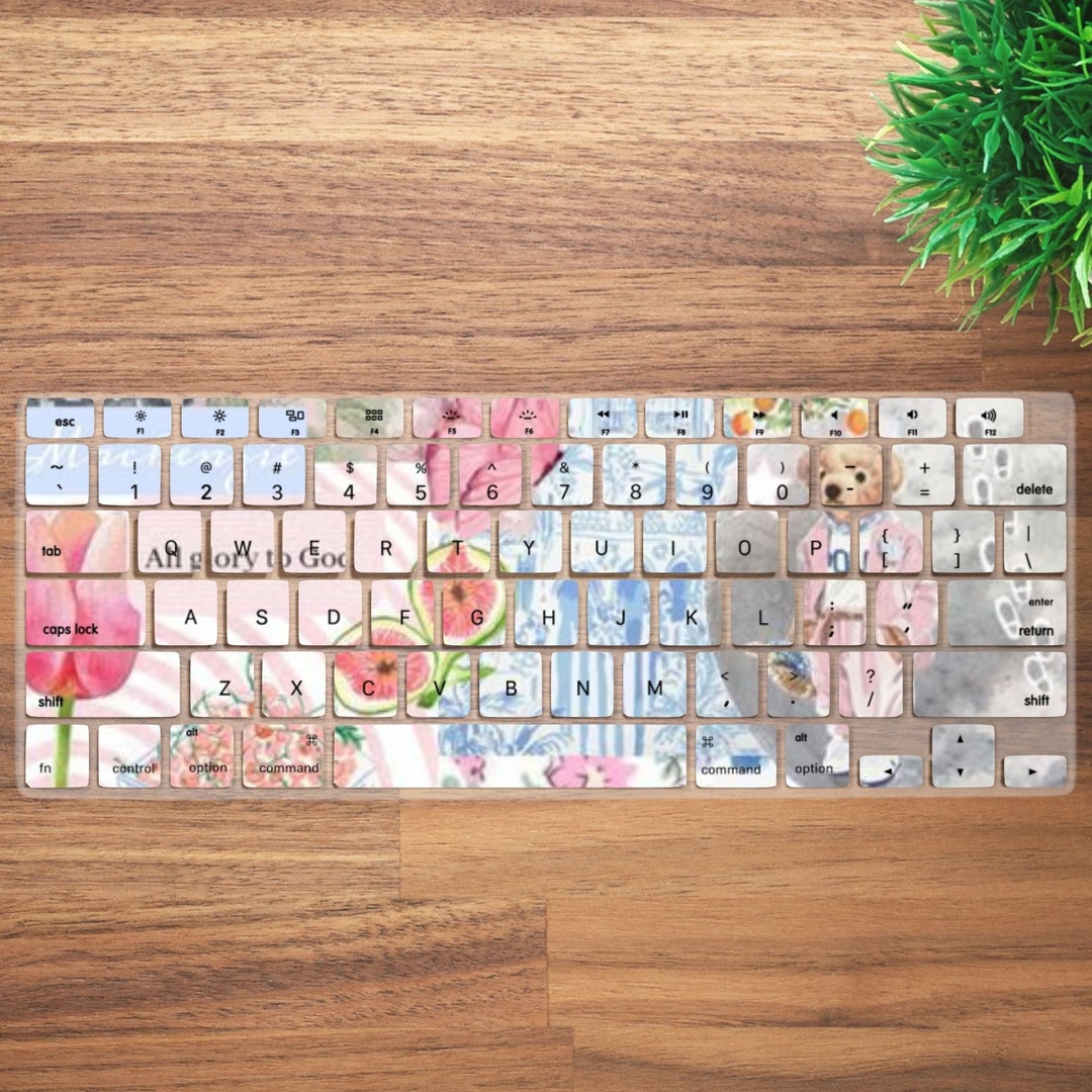 Cute Aesthetic Scrapbook Keyboard Cover for MacBook Pro 13 14 16 Inch ...