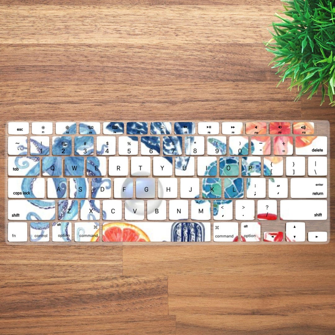 Cute Pattern Aesthetic Scrapbook Keyboard Cover for MacBook Pro 13 14 ...