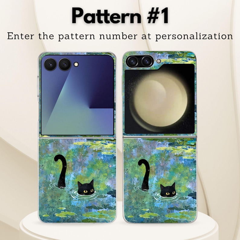 Cute Cat Kitten Art Galaxy Flip Phone Case for Samsung Galaxy Z Flip 7 ...