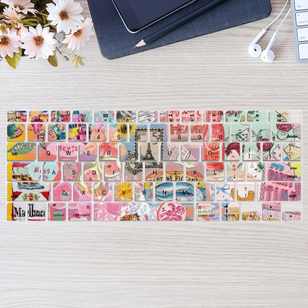 Cute Food Pattern Aesthetic Keyboard Cover for MacBook Pro 13 14 16 ...