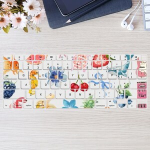 Cute Summer Pattern Scrapbook Keyboard Cover for MacBook Pro 13 14 16 ...