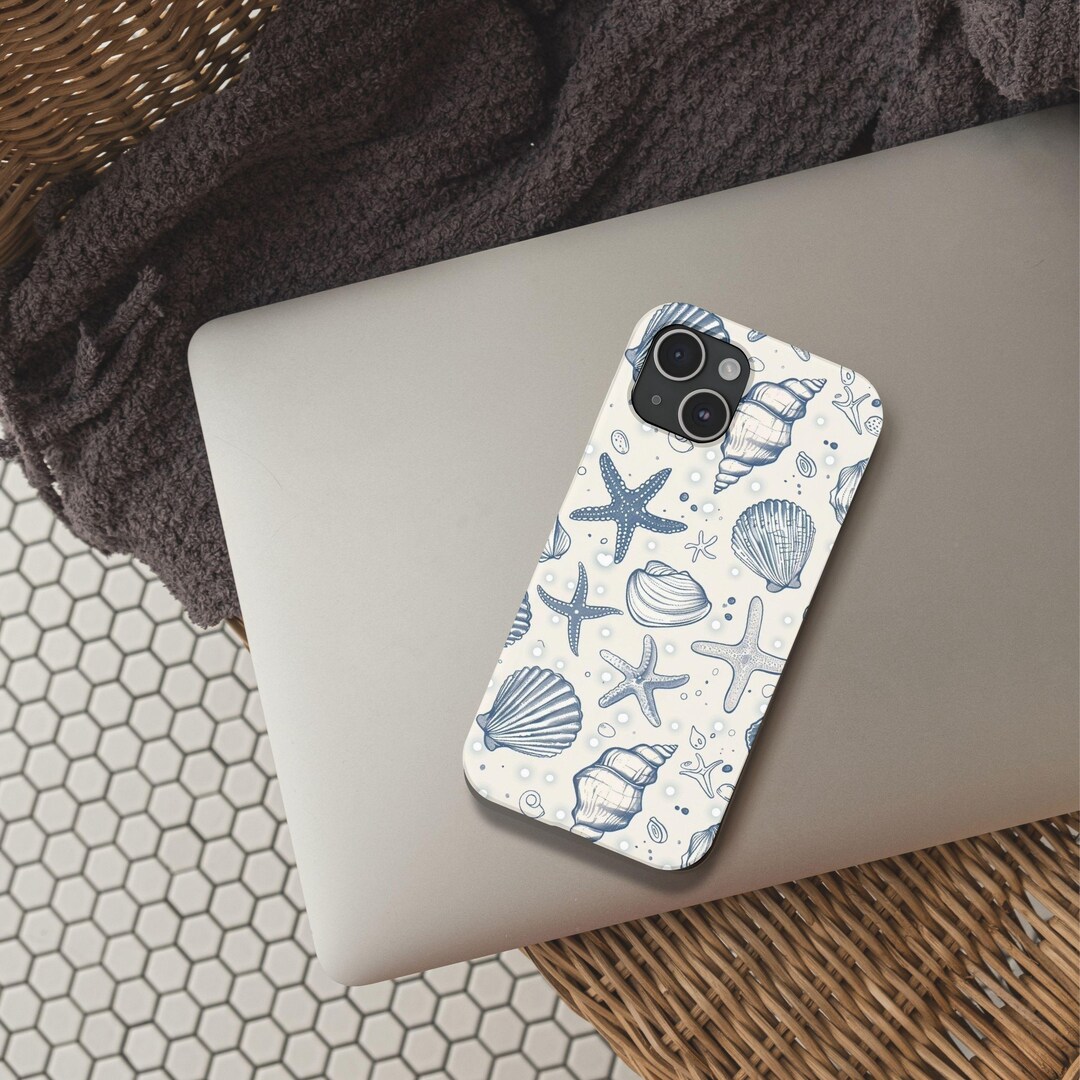 Cute Beachy Seashell Aesthetic Protective iPhone Case for iPhone 16 Pro ...