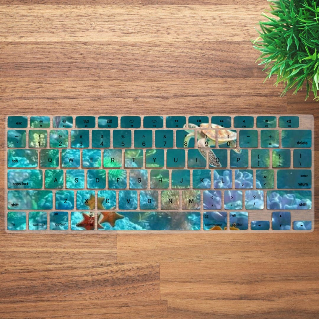 Cute Turtles Aesthetic Keyboard Cover for MacBook Pro 13 14 16 Inch ...