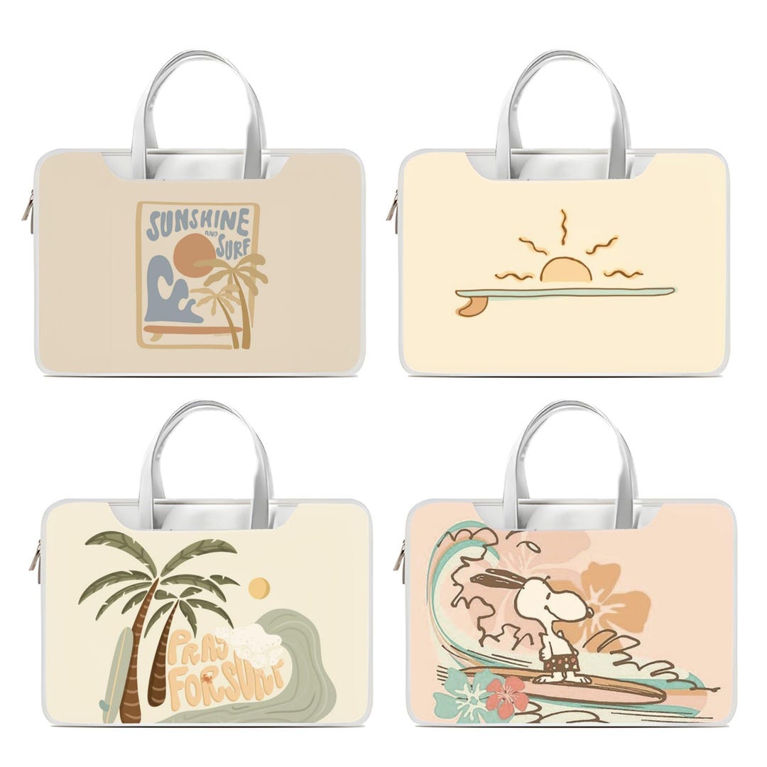 Cute Summer Beach Aesthetic Laptop Bag With Handle, Shoulder Strap for ...
