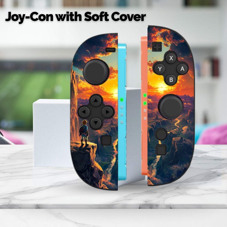 Cute Cartoon Fanart Switch Joy-con Charging Grip With Joycon Soft Case ...