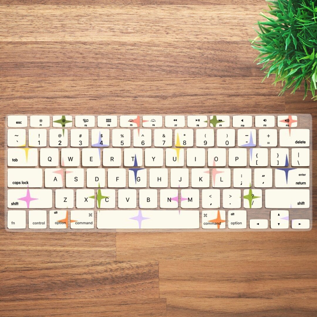 Cute Stars Aesthetic Scrapbook Keyboard Cover for MacBook Pro 13 14 16 ...