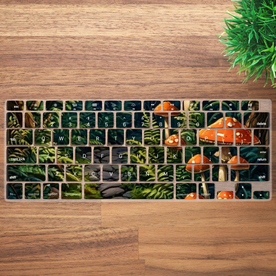 Botanical Mushrooms Keyboard Cover for MacBook Pro 13 14 16 Inch ...