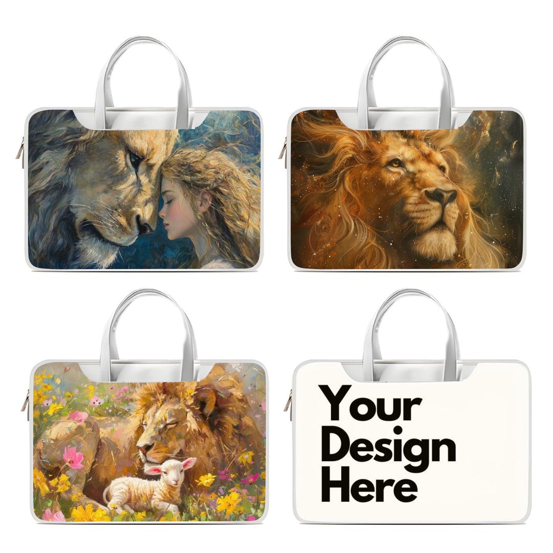 Cute the Lion Aesthetic Laptop Bag With Handle, Shoulder Strap for 13 ...