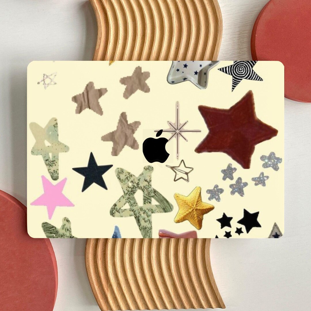 Cute Star Pattern Aesthetic Scrapbook MacBook Case for MacBook Air 15 ...