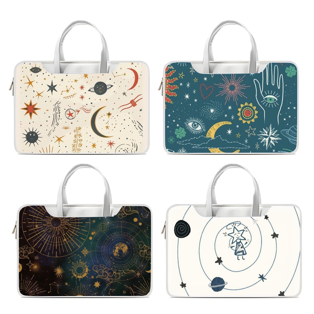 Cute Star Aesthetic Scrapbook Laptop Bag With Handle, Shoulder Strap ...