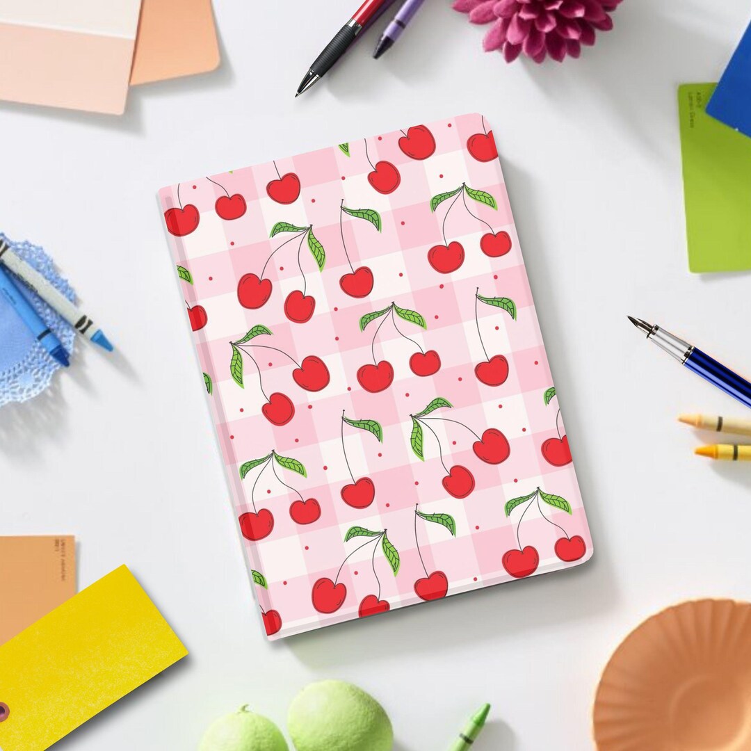 Cute Vibrant Cherry Aesthetic Scrapbook iPad Case for iPad Pro 13 12 11 ...