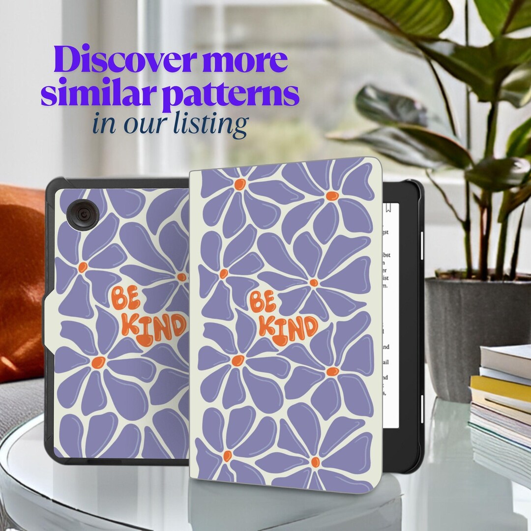 Retro Floral Kobo Case With Hand Strap for Kobo Libra Color 7", Libra 2 ...